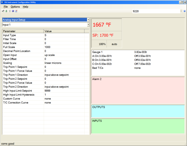 Analog Input Setup